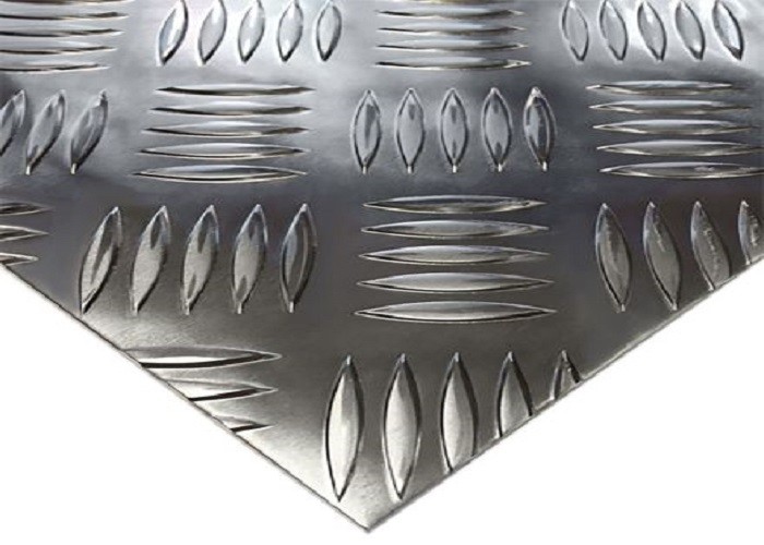 1060 5052 Diamond Tread Aluminum Sheet , Lightweight Aluminum Sheets ...